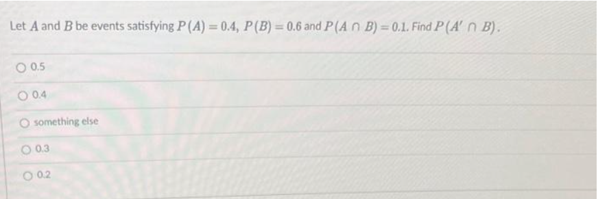 Solved Let A and B be events satisfying P(A)=0.4,P(B)=0.6 | Chegg.com
