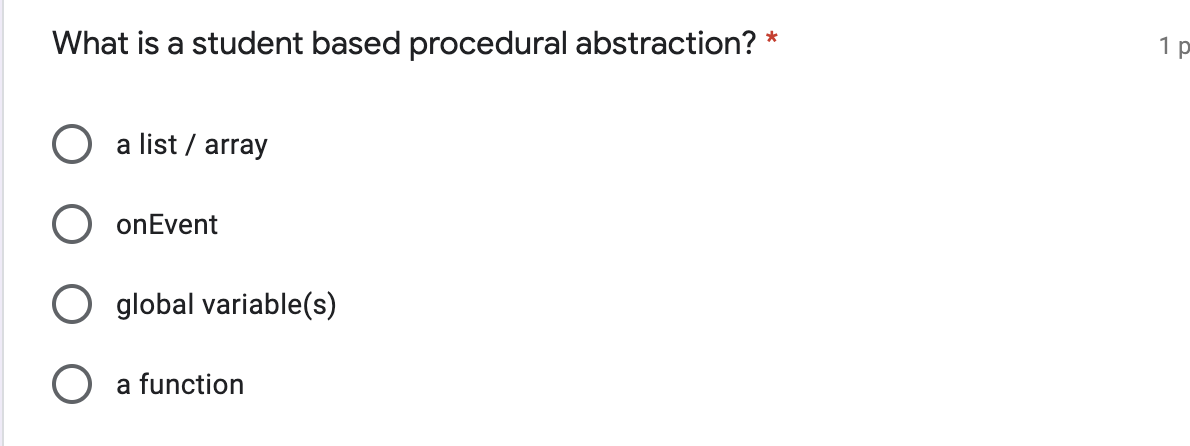 Solved * What is a student based procedural abstraction? * 1 | Chegg.com