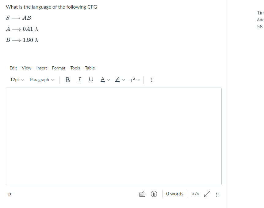 Solved What is the language of the following CFG | Chegg.com