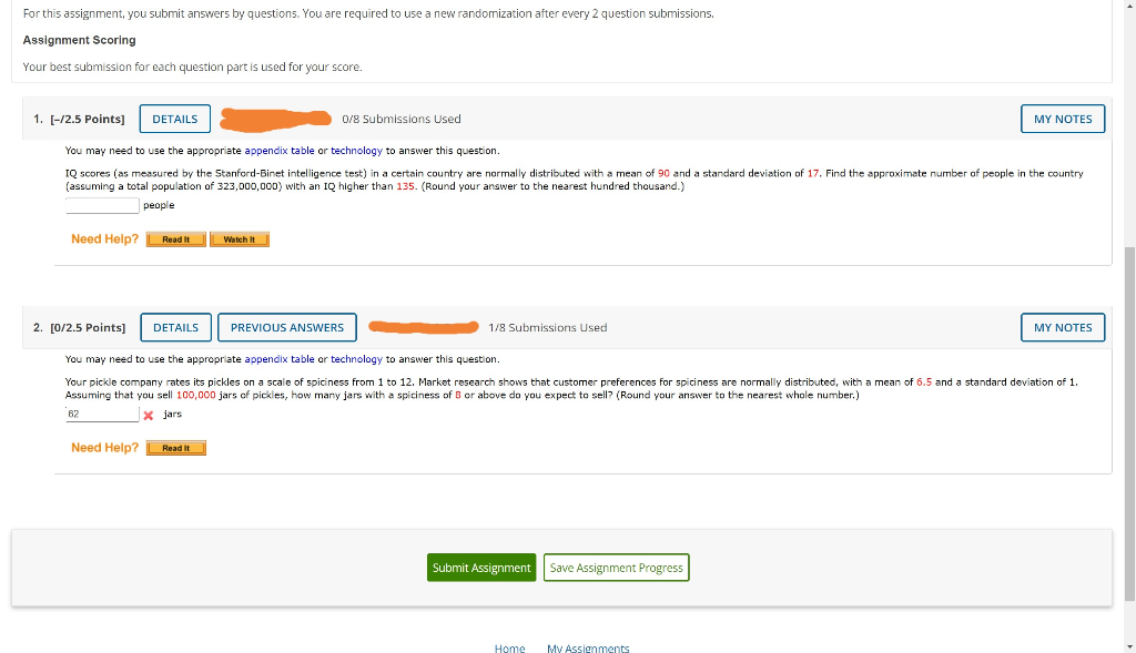 Solved For this assignment, you submit answers by questions. | Chegg.com