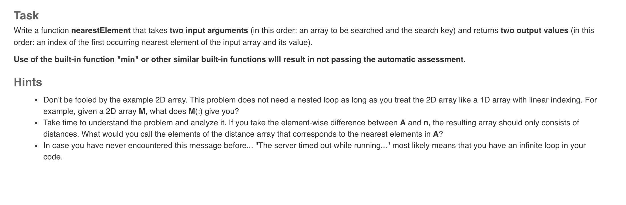 Solved M4: Programming Assignment My Solutions > Problem | Chegg.com