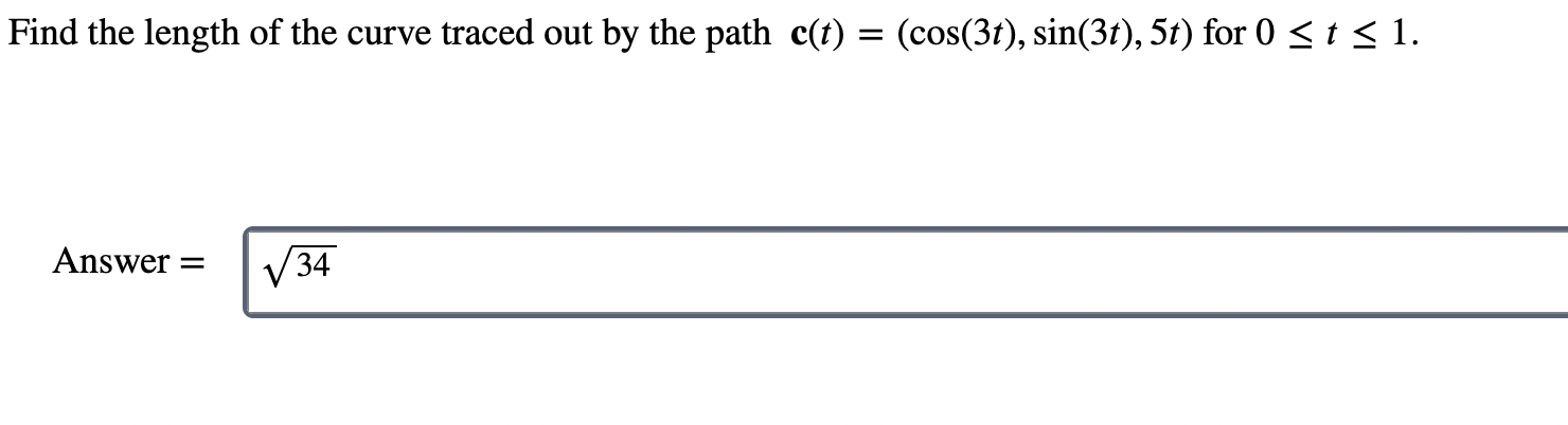 Solved Find the length of the curve traced out by the path | Chegg.com