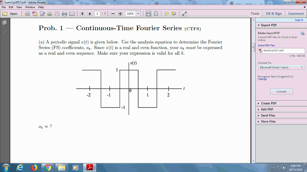 Solved Exam2sp2017.pdf-Adobe Reader File Edit View Window | Chegg.com