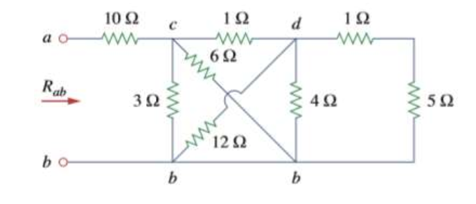 Solved Calculate the equivalent resistance Rab in the | Chegg.com
