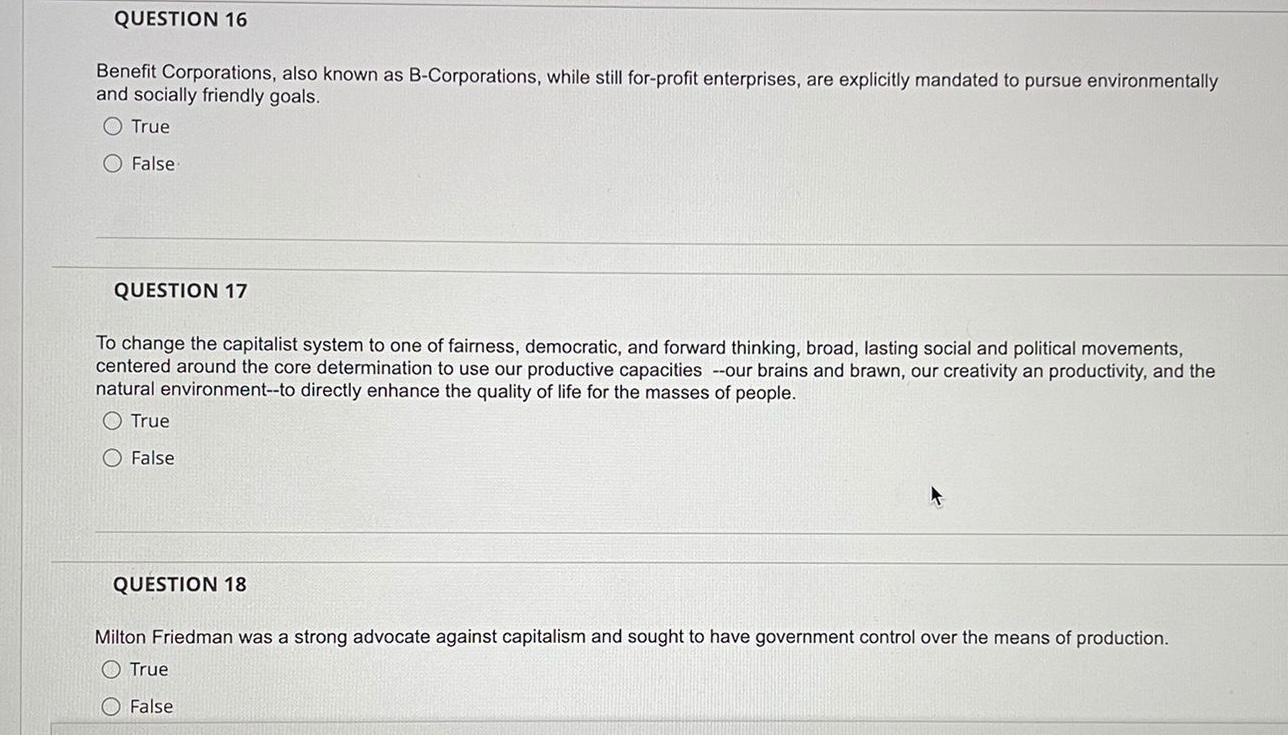 Solved Benefit Corporations, also known as B-Corporations, | Chegg.com