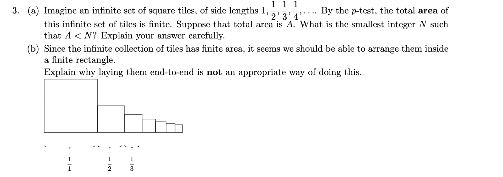 Solved 3. (a) Imagine an infinite set of square tiles, of | Chegg.com
