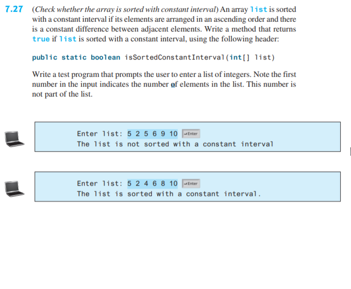 Solved An array list is sorted with a constant interval if | Chegg.com