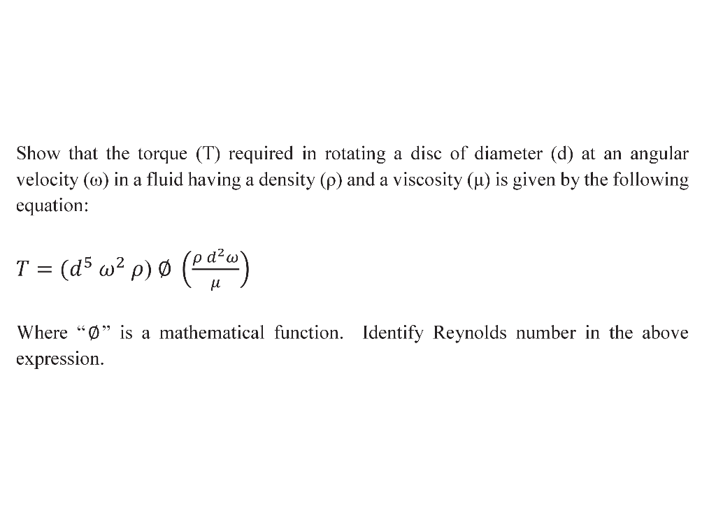 Torque Equation Angular Velocity