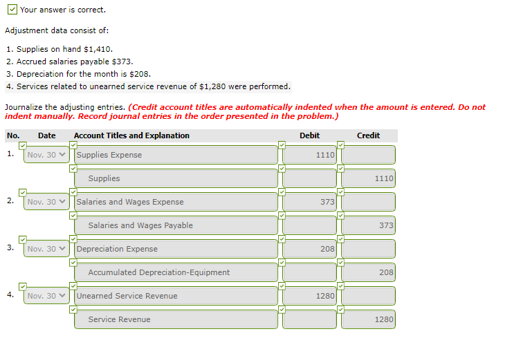 Solved Problem 3-5A (Part Level Submission) On November 1, | Chegg.com