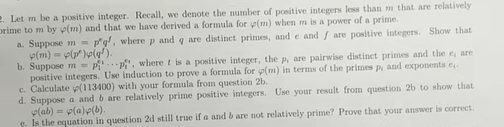 Solved 2. Let m be a positive integer. Recall, we denote the | Chegg.com