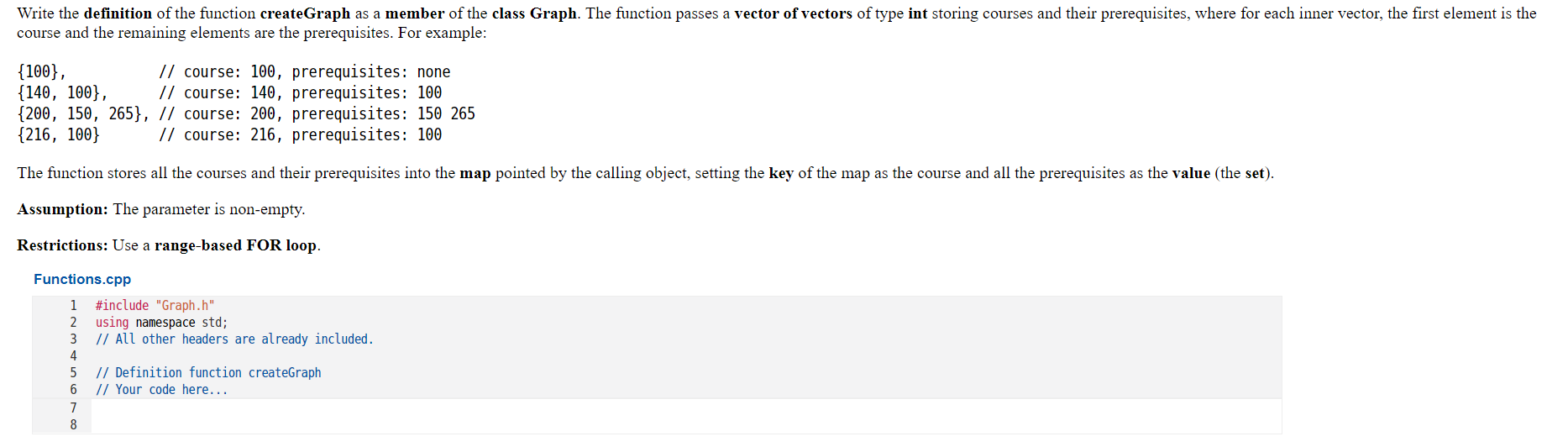 Solved Instructions The class Graph creates a graph that | Chegg.com