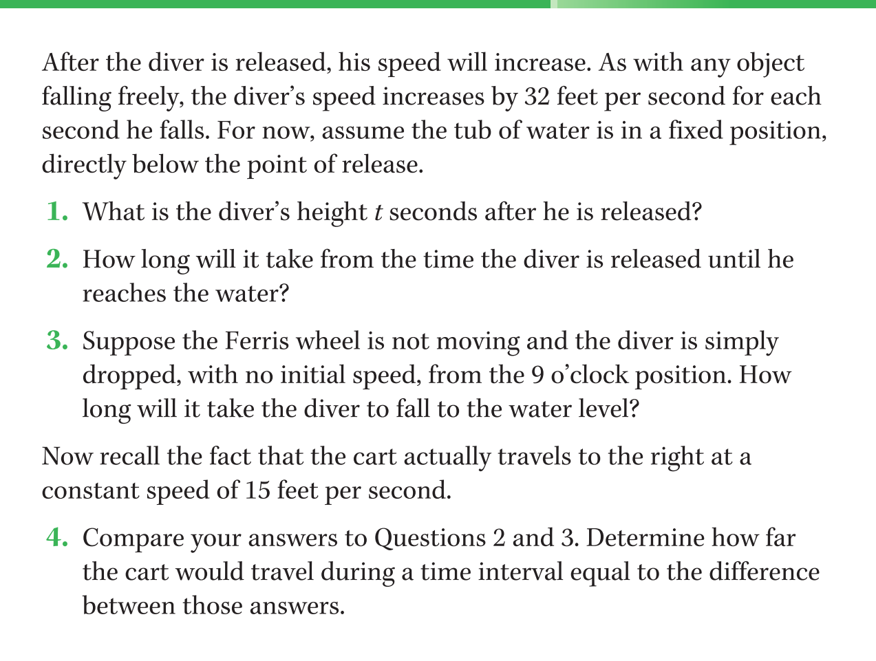 Solved You have solved the Ferris wheel problem based on the | Chegg.com
