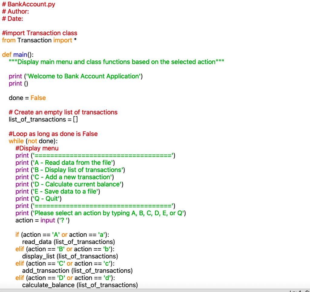 Solved Bank Account Register (25 points) In this lab we will | Chegg.com