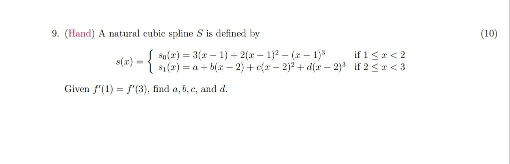 Solved There is a typo there it's s'(1) = s'(3). Can you | Chegg.com