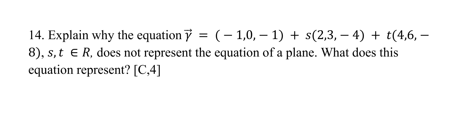 Solved 14. Explain why the equation | Chegg.com