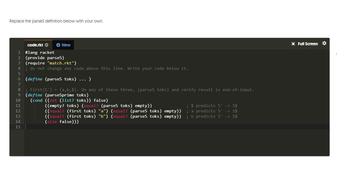 #lang racket (provide parseS) (require "match.rkt") ; | Chegg.com