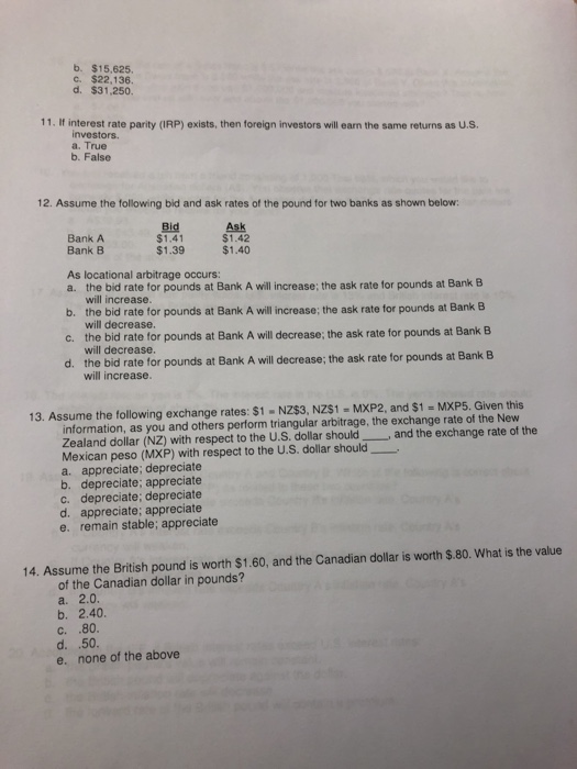 Solved b. $15,625 c. $22,136 d. $31,250. 11. If interest | Chegg.com