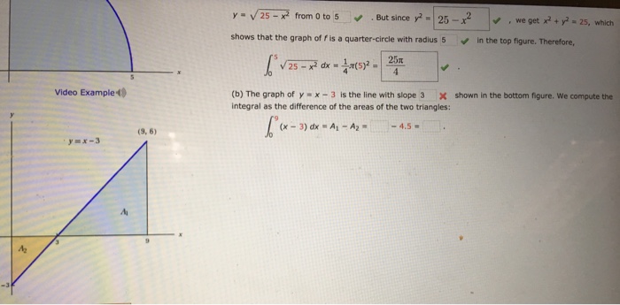 Solved y = Squareroot 25 - x^2 from 0 to. But since y^2 =. | Chegg.com