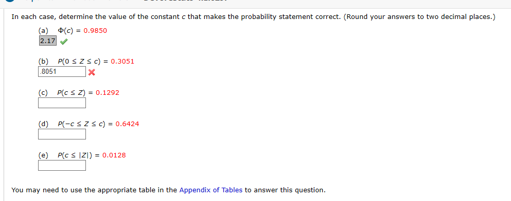 Solved In each case, determine the value of the constant c | Chegg.com