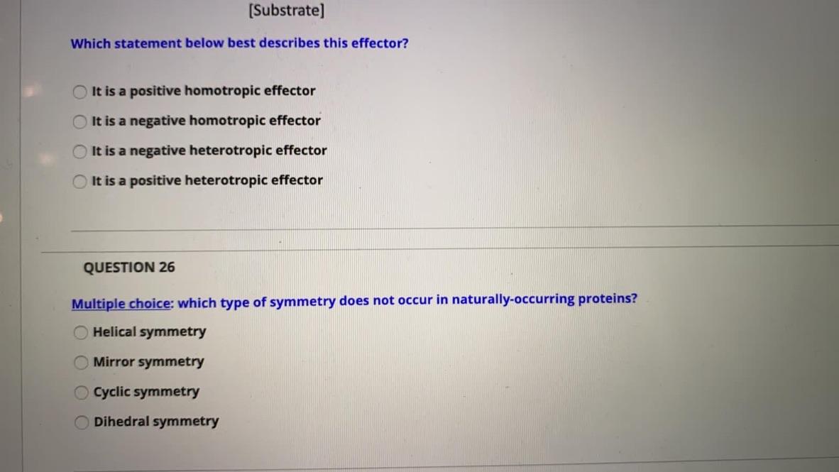 [Substrate] Which statement below best describes this | Chegg.com