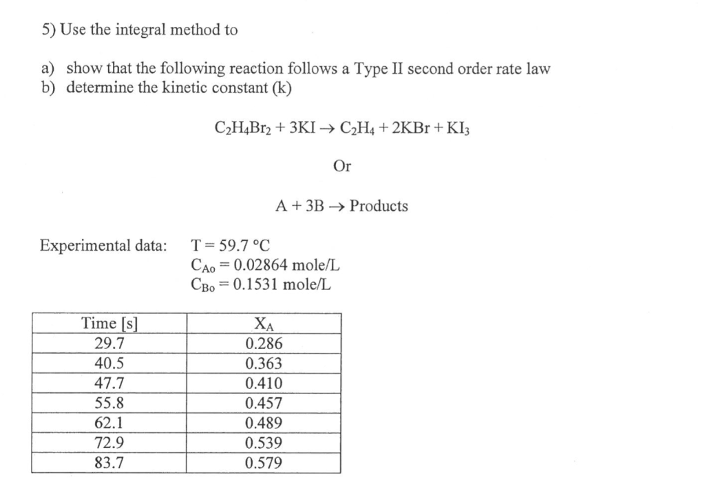 5) Use the integral method to a) show that the | Chegg.com