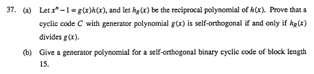37. (a) Letr" - 1 = g(x)h(x), and let hp(x) be the | Chegg.com