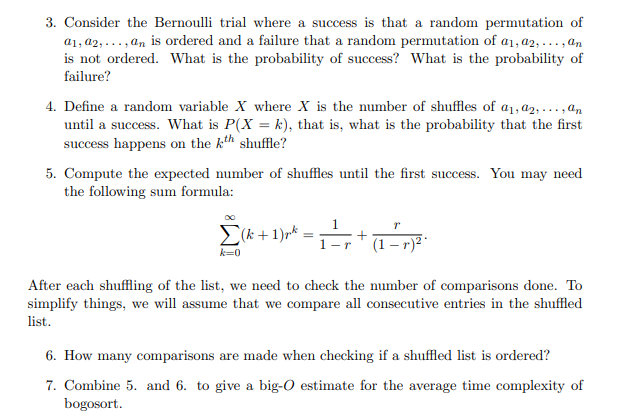 Bogosort Is A Sorting Algorithm That Orders A List In 