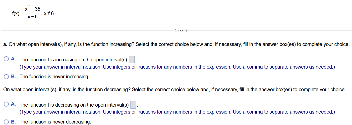 Solved a. Find the open interval(s) on which the function | Chegg.com