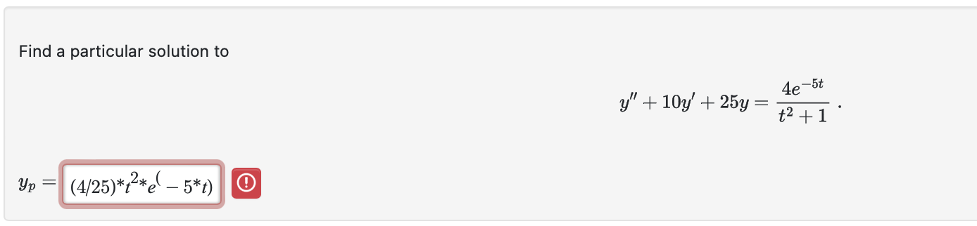 Find a particular solution | Chegg.com