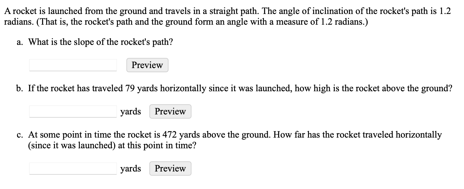 Solved A rocket is launched from the ground and travels in a | Chegg.com