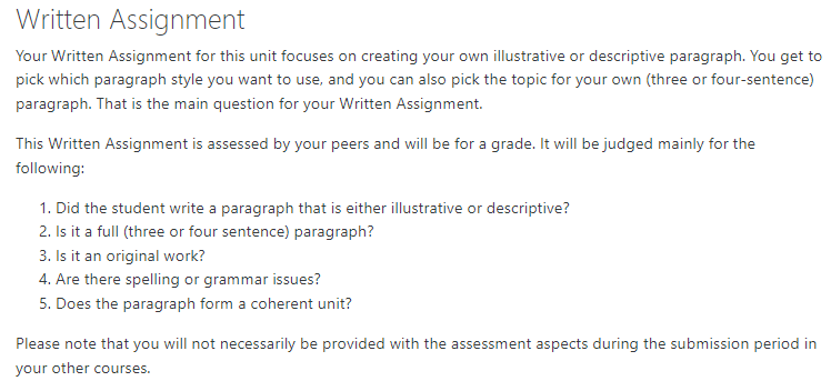 Solved Written Assignment Your Written Assignment for this | Chegg.com