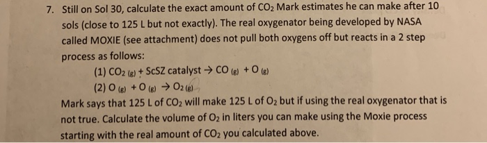 Solved 5. On Sol 25, Mark institutes the "Mark Watney | Chegg.com