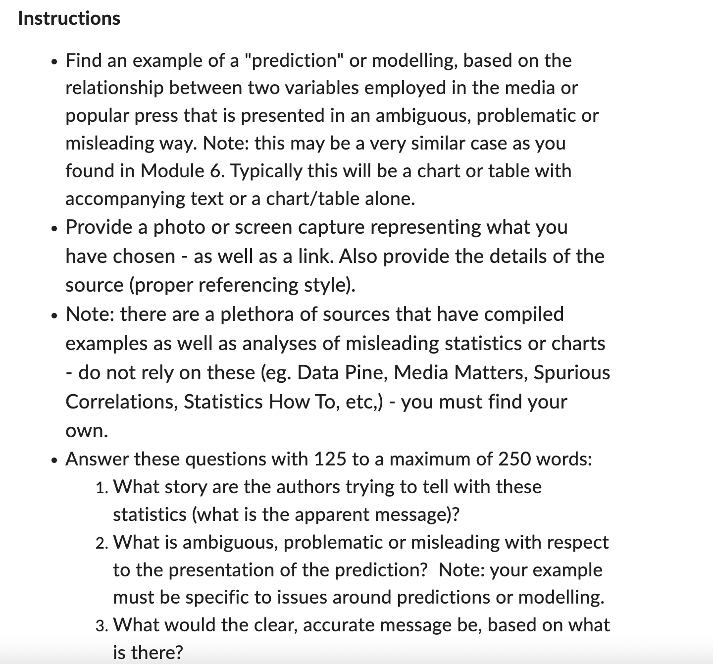 - Find an example of a "prediction" or modelling, | Chegg.com
