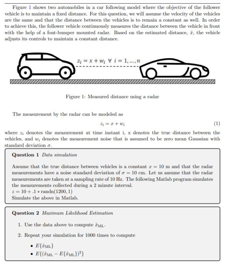 Solved 2-11 Altitude estimation from slant range. A sensor | Chegg.com