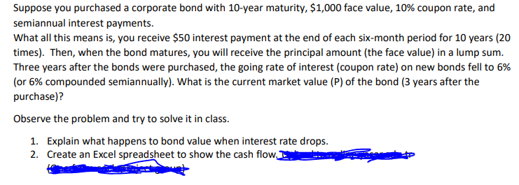 Solved Suppose you purchased a corporate bond with 10 -year | Chegg.com