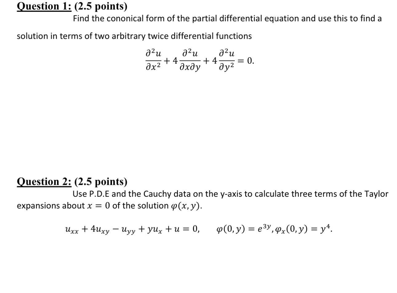 Solved Question 1: (2.5 points) Find the cononical form of | Chegg.com Solved Question 1: (2.5 points) Find the cononical form of | Chegg.com