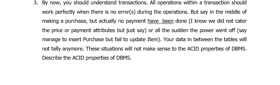 Solved CREATE A DATABASE FROM PHPMYADMIN(MYSQL) FROM THE | Chegg.com