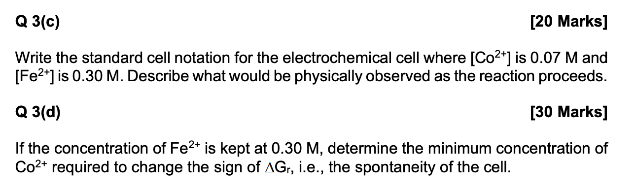 Solved Q 3(c) [20 Marks] Write the standard cell notation | Chegg.com