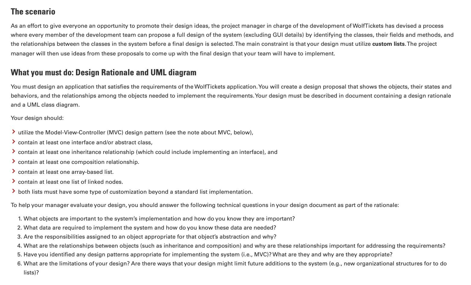 Solved Please show the UML diagram as chegg does not allow | Chegg.com