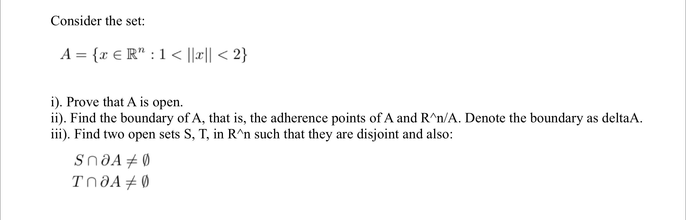 Solved Specific questions: 1. How do I prove this set is | Chegg.com