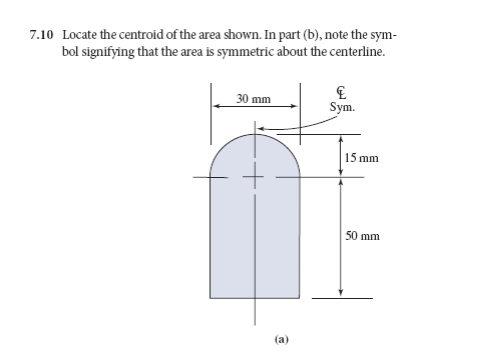 Solved .10 Locate the centroid of the area shown. In part | Chegg.com