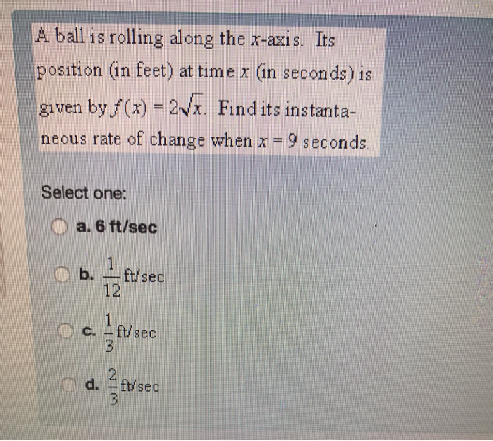 Solved A ball is rolling along the x-axis. Its position in | Chegg.com