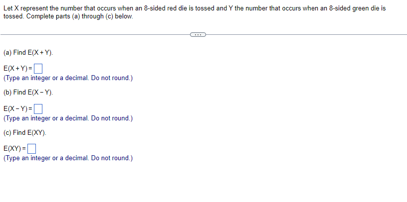 Solved Let X represent the number that occurs when an | Chegg.com