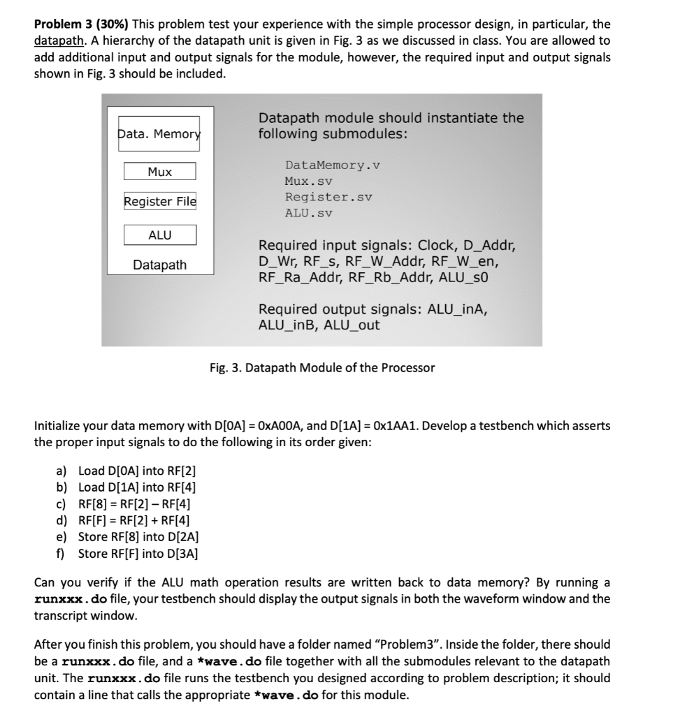 Problem 3 (30%) This problem test your experience | Chegg.com