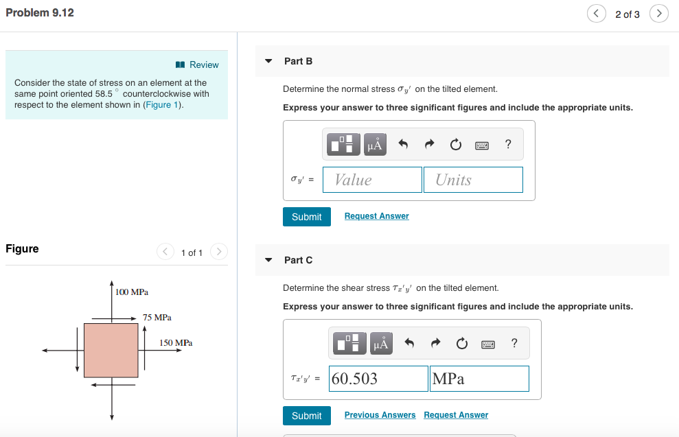 Solved Problem 9.12 2 of 3 Part B Review Consider the state | Chegg.com
