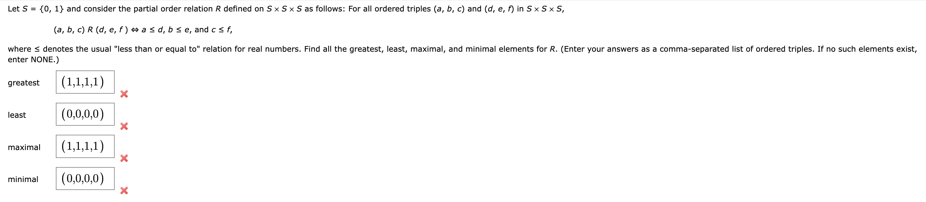 Solved Find all greatest, least, maximal, and minimal | Chegg.com