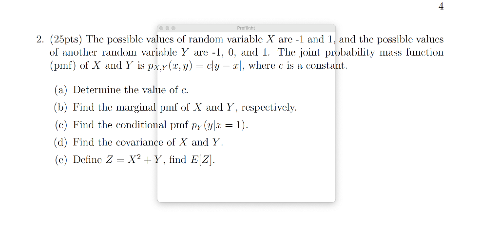 Solved 1. (25pts) Random variable X has the following | Chegg.com