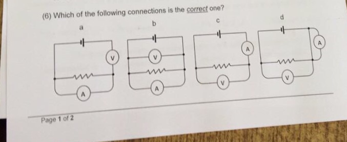 Solved Which of the following connections it the correct | Chegg.com