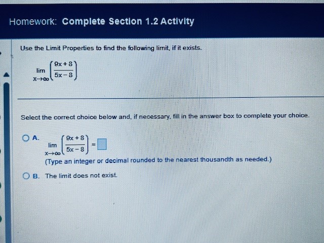Solved Use the Limit Properties to find the following limit, | Chegg.com Solved Use the Limit Properties to find the following limit, | Chegg.com