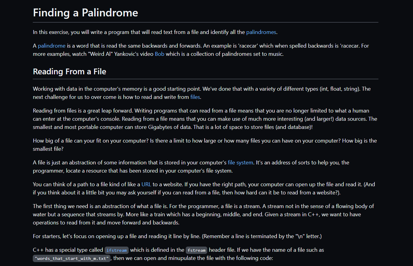 Finding a Palindrome In this exercise, you will write | Chegg.com